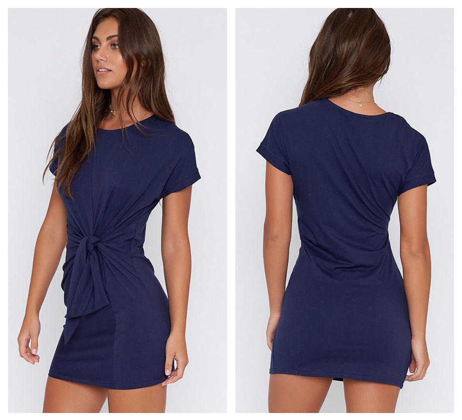 RUCHED WAIST MINI SHEATH DRESS – B ANN'S BOUTIQUE, LLC