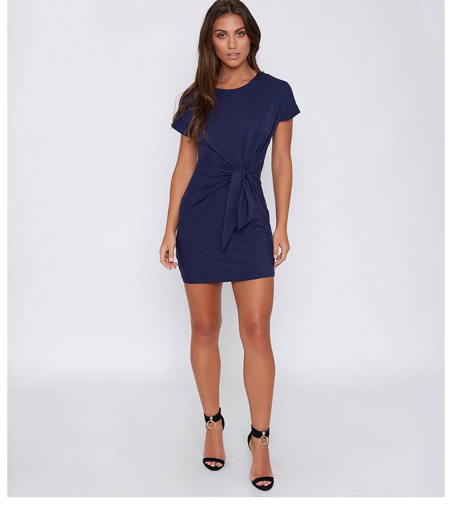 RUCHED WAIST MINI SHEATH DRESS – B ANN'S BOUTIQUE, LLC